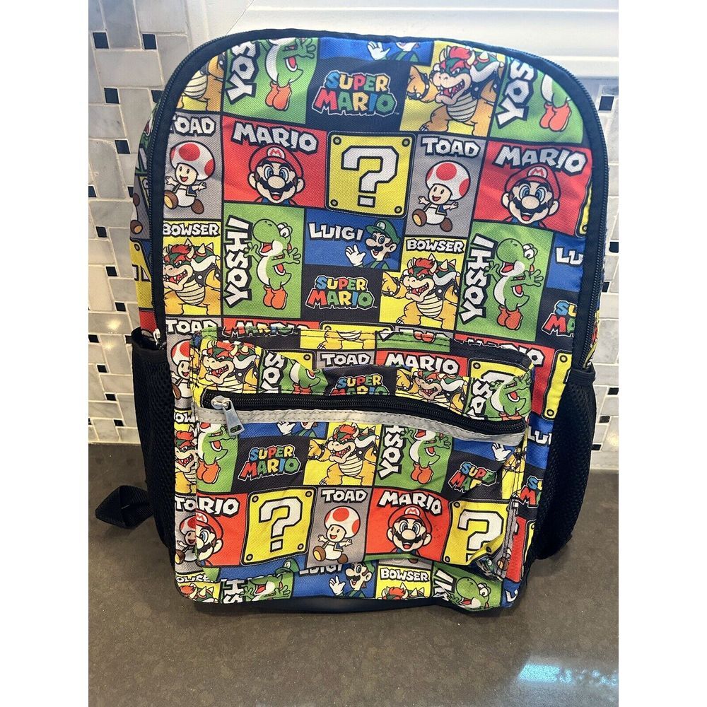 Super Mario Backpack Yoshi Luigi Bowser Toad All Over… - Gem
